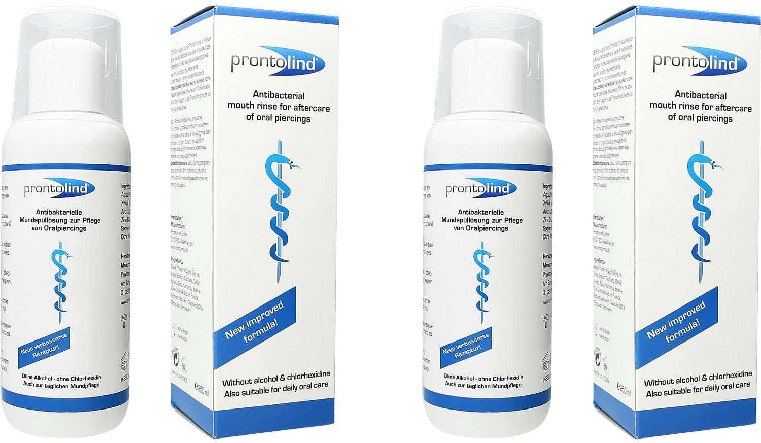 Set of 2 ProntoLind mouth rinse 250 ml | PIERCINGLINE